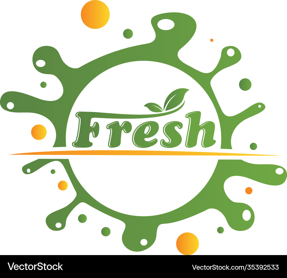 Fresh logo green leaf ecology collection Vector Image
