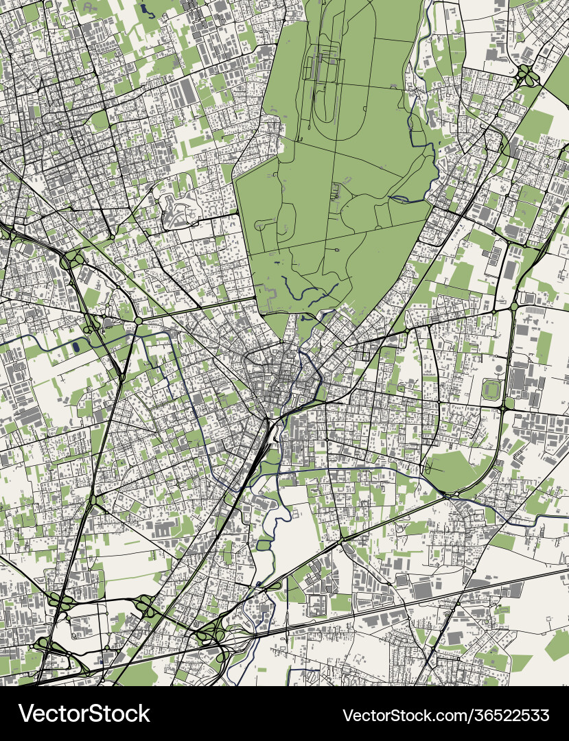 Map city monza lombardy italy Royalty Free Vector Image