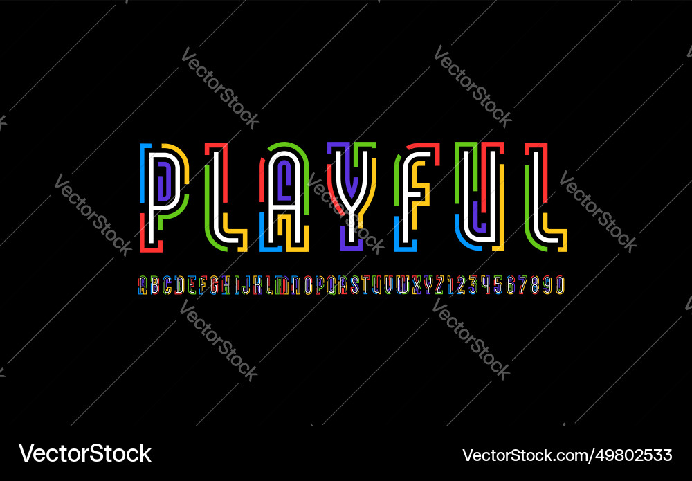 Maze font from gap line alphabet with labyrinth Vector Image