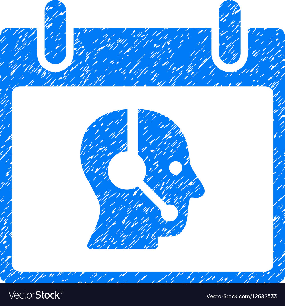 Operator calendar day grainy texture icon Vector Image Operator calendar day grainy texture icon Vector Image