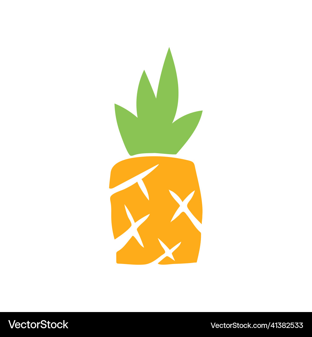 Pineapple cutouts fruit shape colored cardboard Vector Image