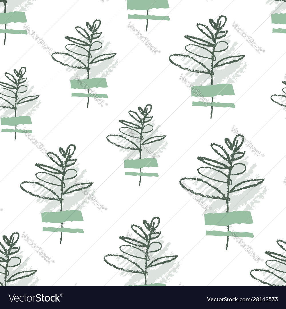 Seamless pattern with eucalyptus branches Vector Image