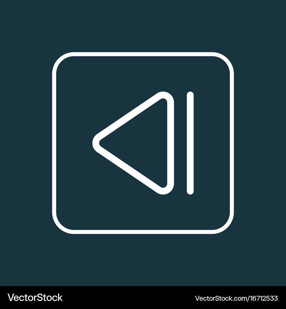 Slow backward outline symbol premium quality Vector Image