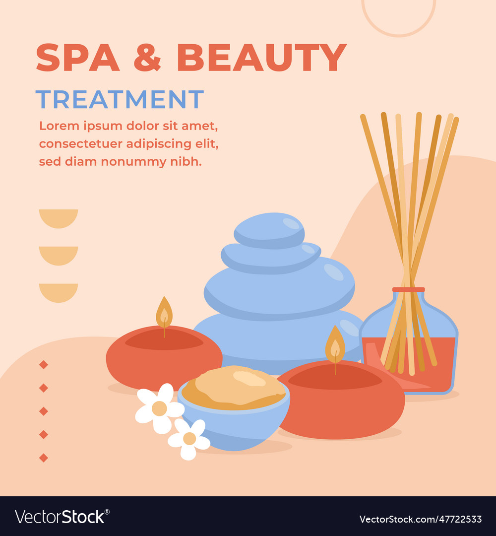Spa post template Royalty Free Vector Image - VectorStock