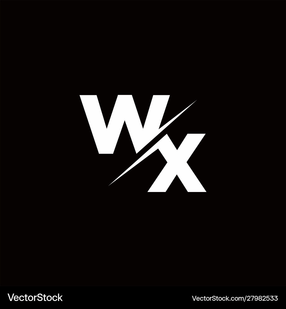 Wx logo letter monogram slash with modern Vector Image