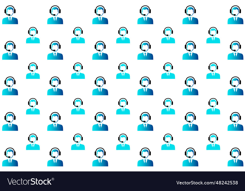 Abstract customer support pattern background Vector Image