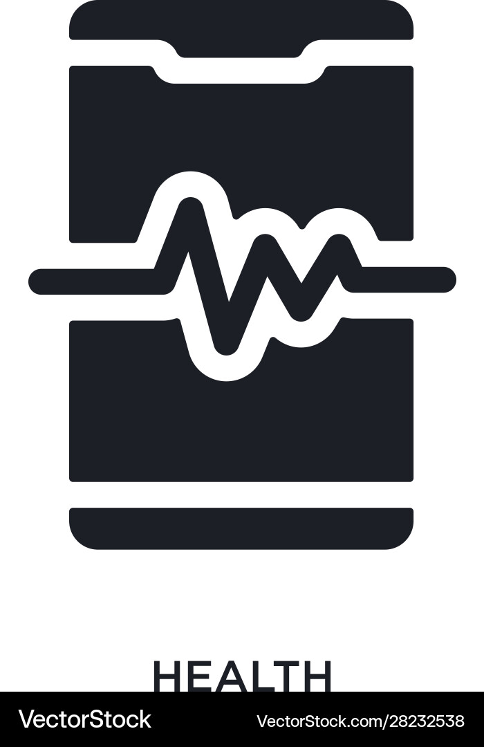 Black health isolated icon simple element from Vector Image