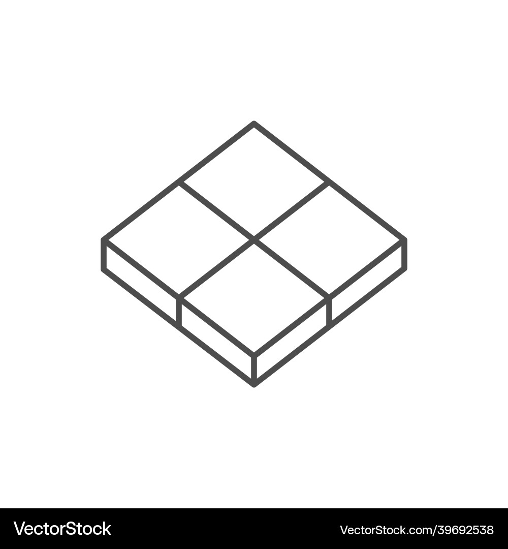 Floor tiles line outline icon Royalty Free Vector Image