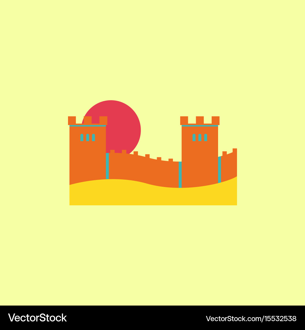 Great wall of china Royalty Free Vector Image - VectorStock