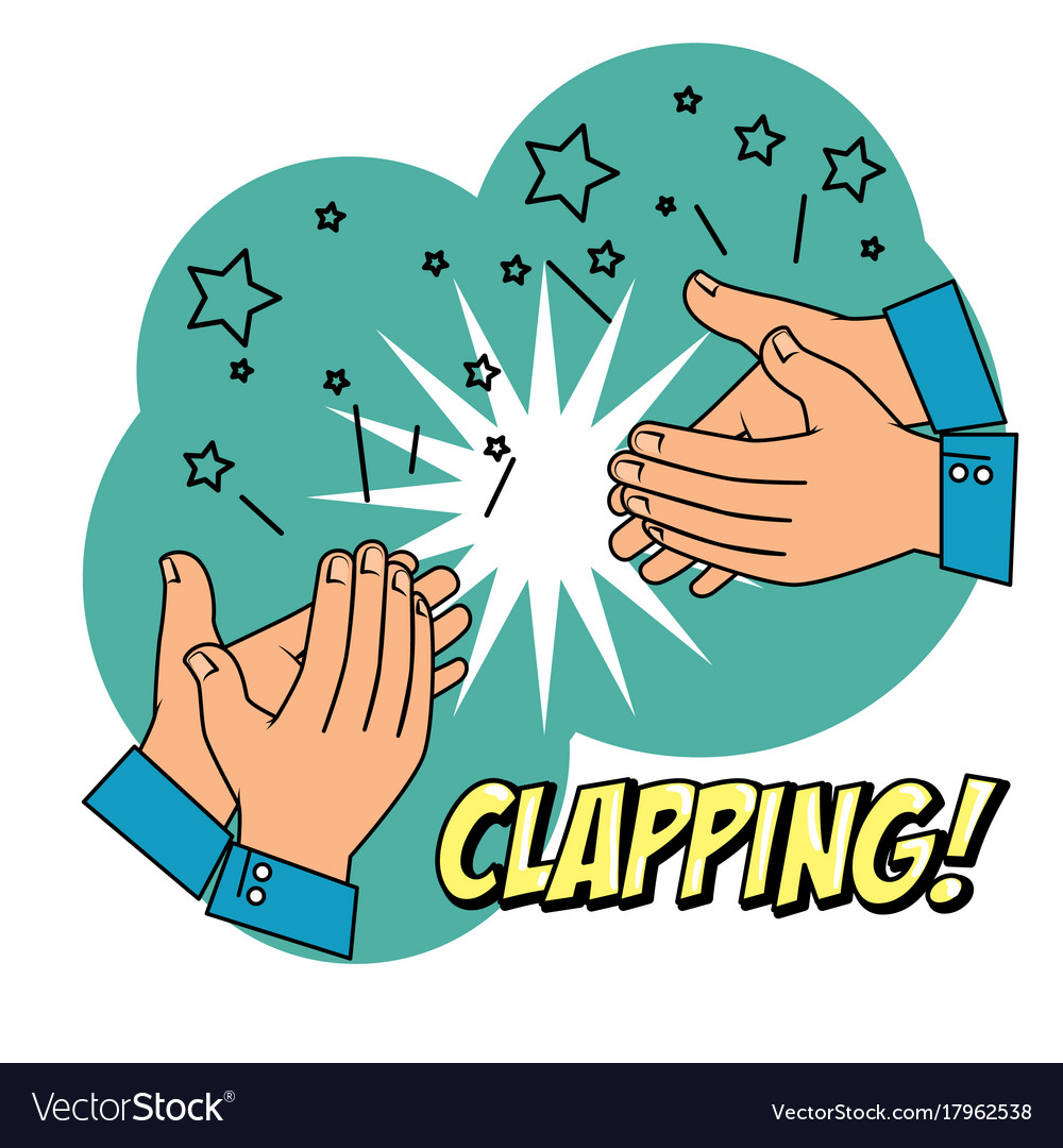 Human hands clapping ovation applaud Royalty Free Vector