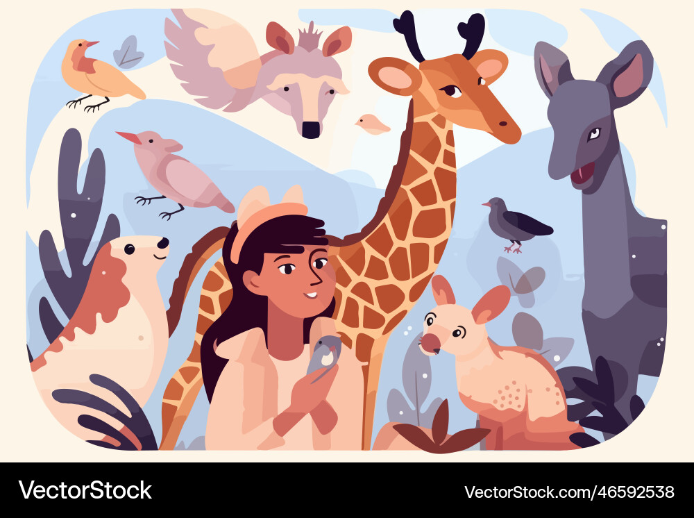 Kids educational animals informative education Vector Image