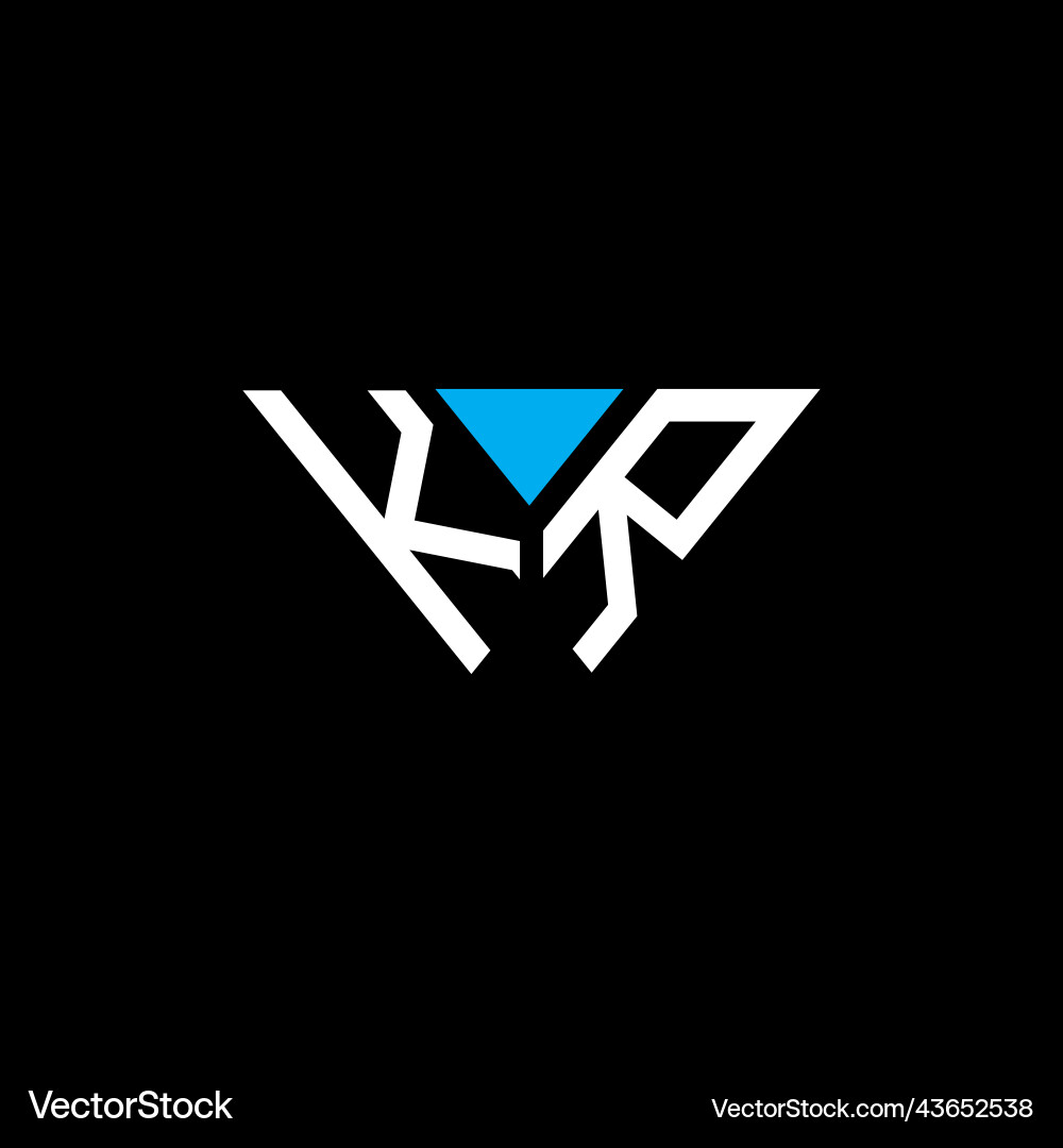 Kr letter logo creative design with graphic abc Vector Image