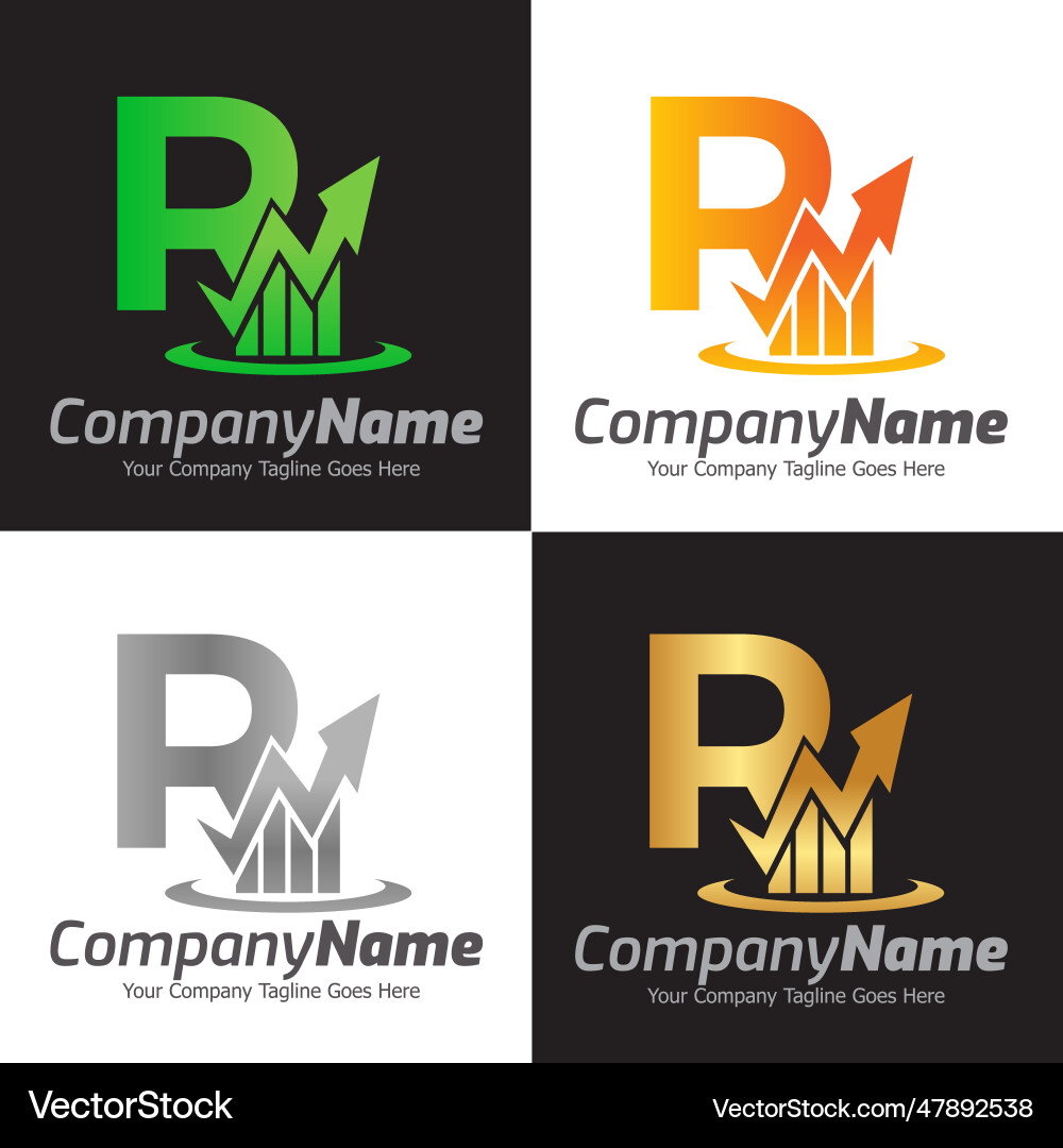 Letter r logo template colorful Royalty Free Vector Image