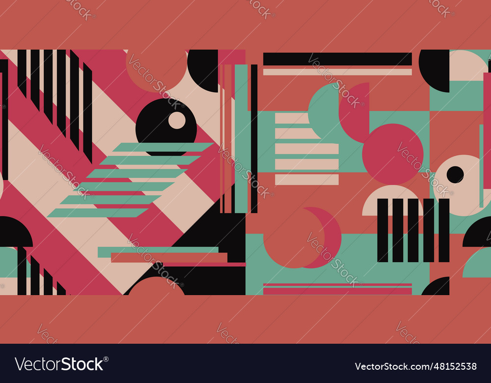 Modern Abstract Geometric Textile Seamless Pattern
