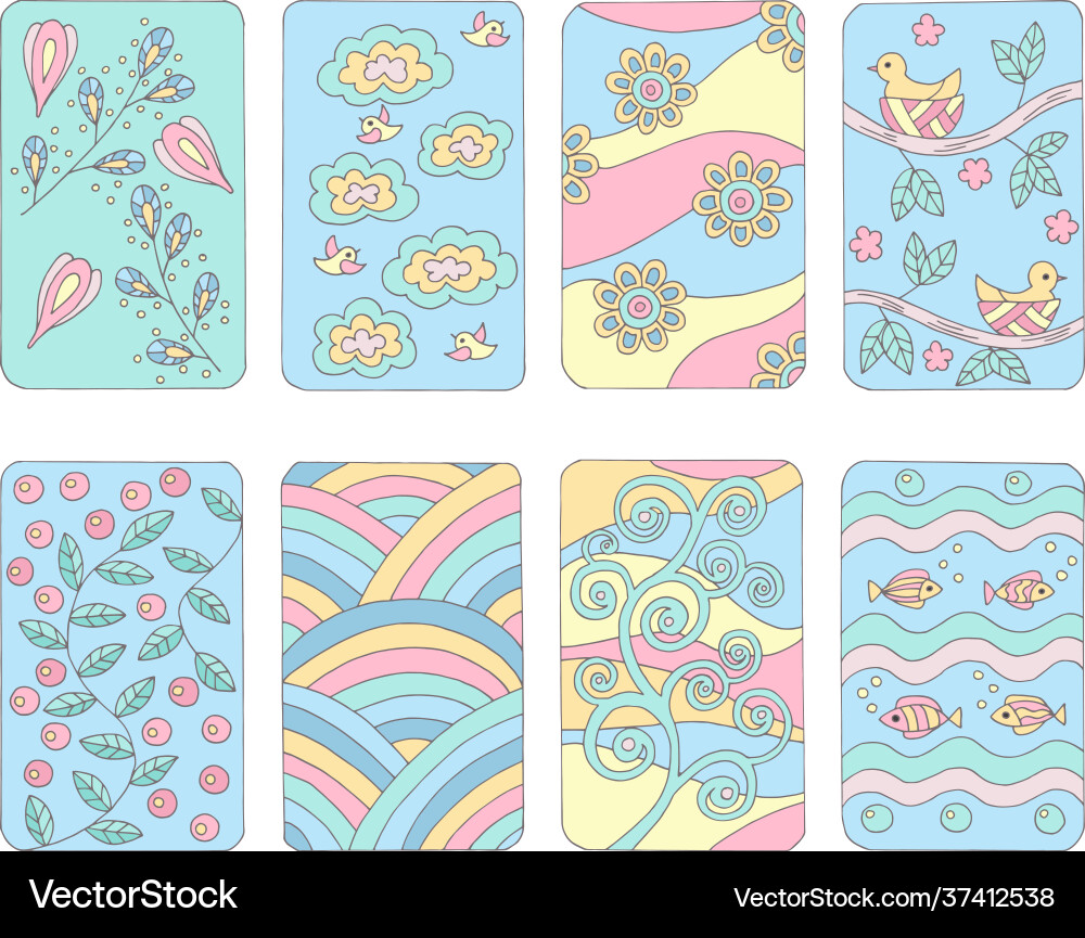 Painted spring doodles Royalty Free Vector Image