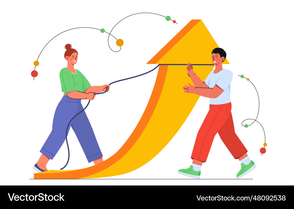 People with business growth concept Royalty Free Vector