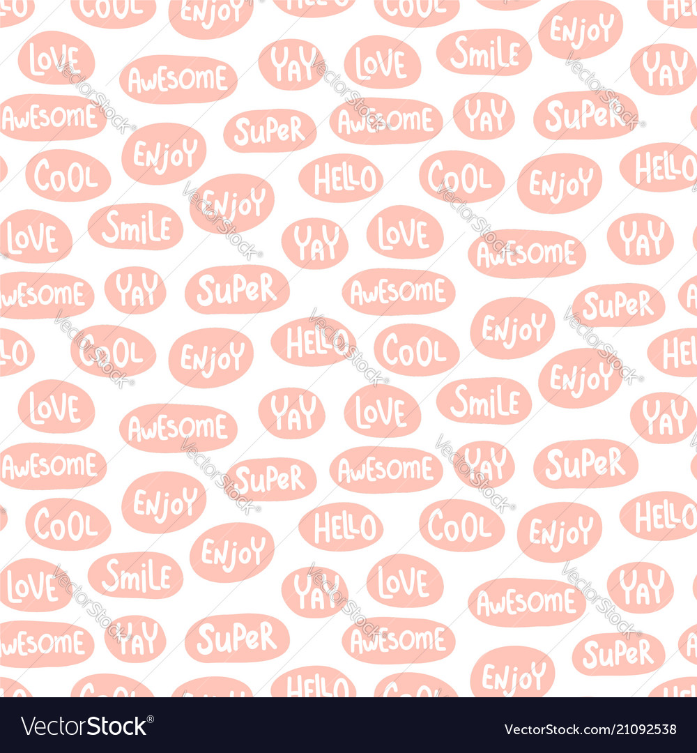 Pink lettering pattern Royalty Free Vector Image