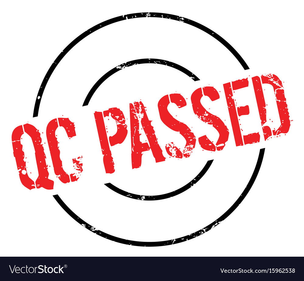 Qc Passed Rubber Stamp Royalty Free Vector Image