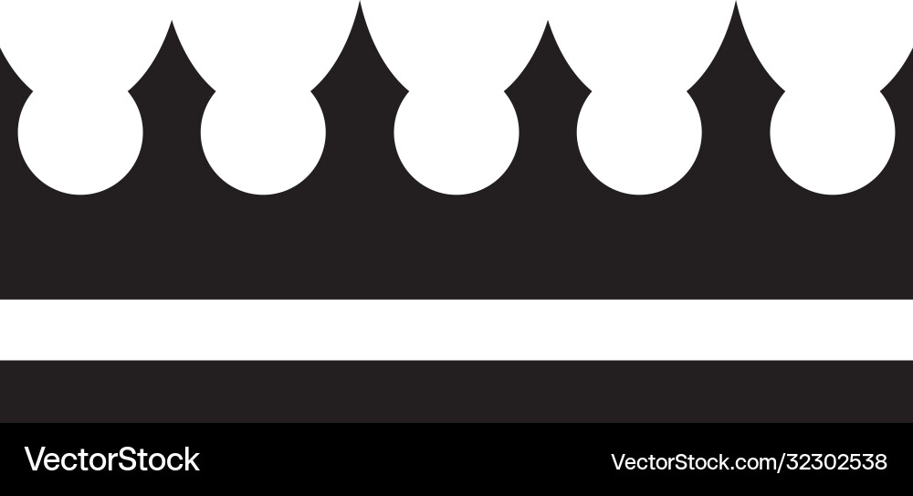 Royal crown duke silhouette style icon Royalty Free Vector