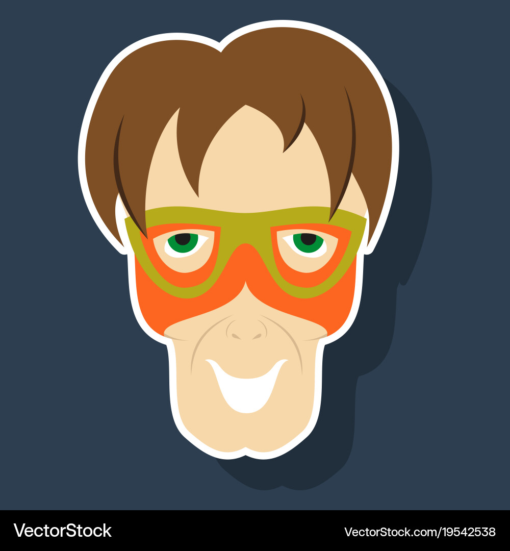 Superhero in action character icon Royalty Free Vector Image