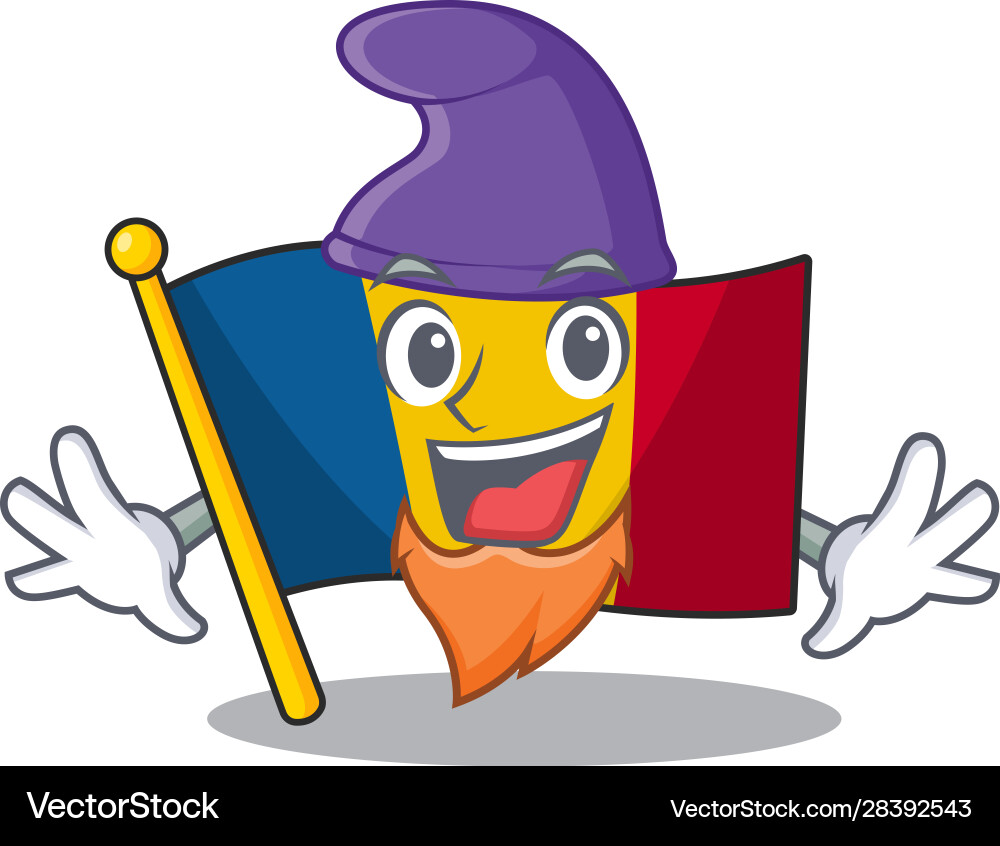 An icon flag chad scroll cartoon character Vector Image