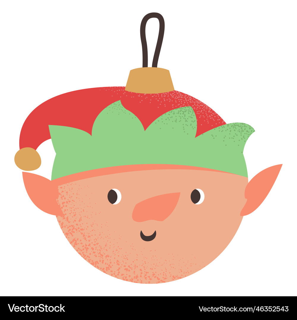 Ball elf flat Royalty Free Vector Image - VectorStock
