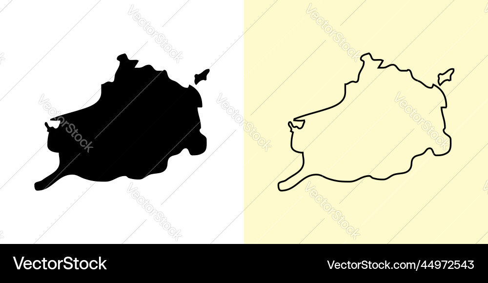 Bohol map philippines asia filled and outline map Vector Image