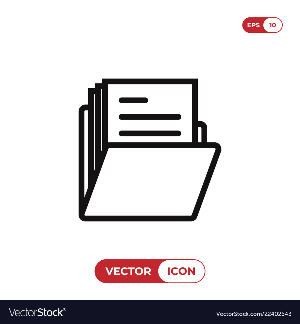 Ordner Icon Lizenzfreies Vektorbild - VectorStock