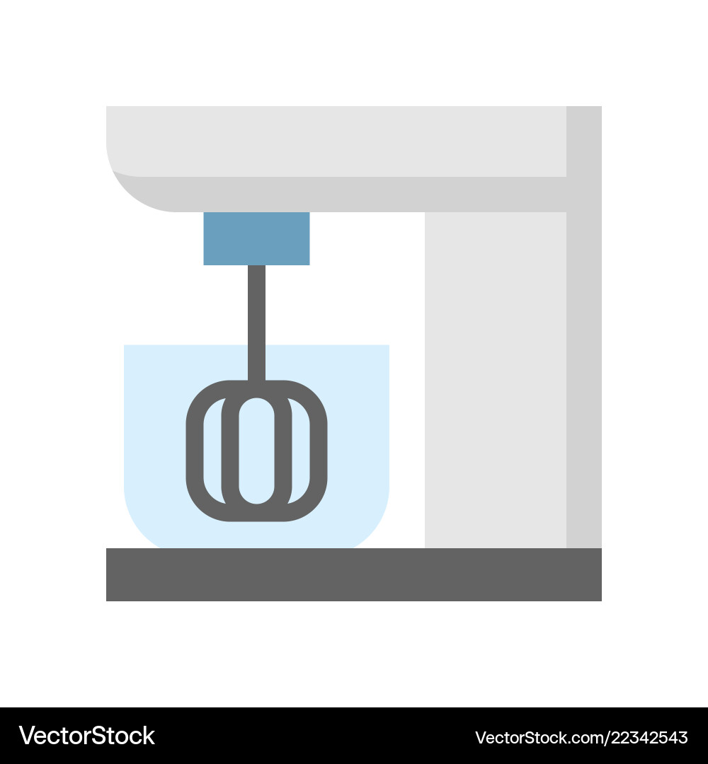 Food mixer machine with bowl kitchen device flat Vector Image