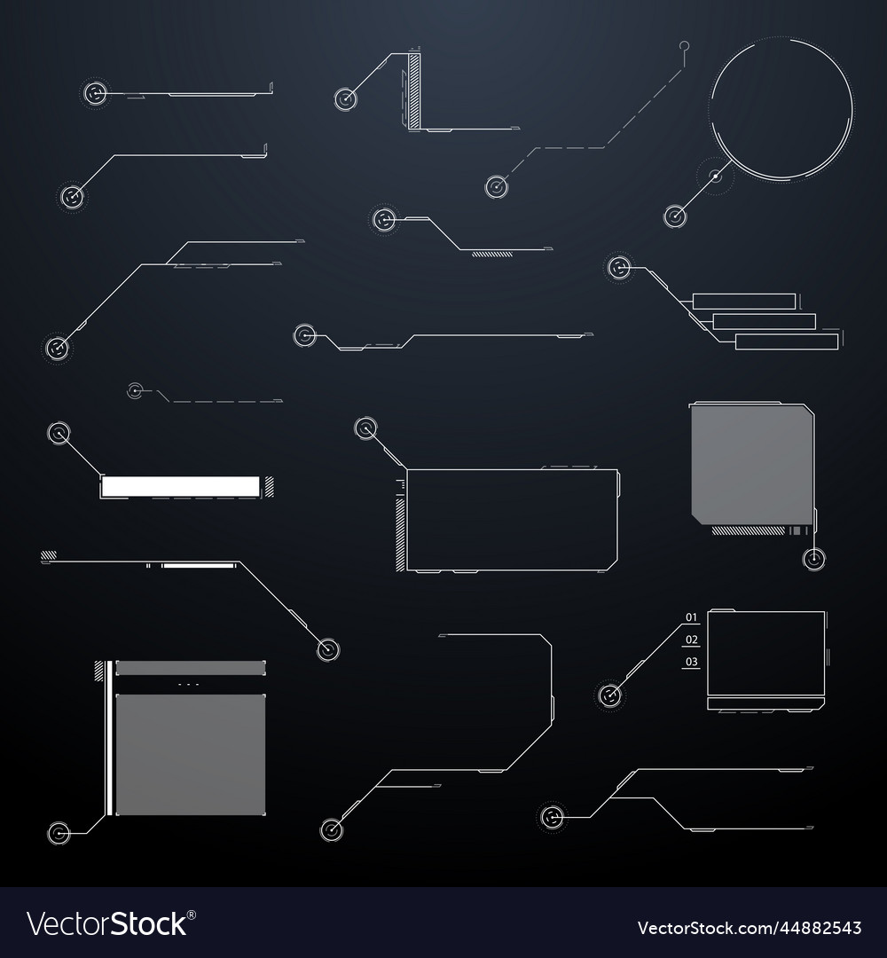 Futuristic abstract user interface elements Vector Image