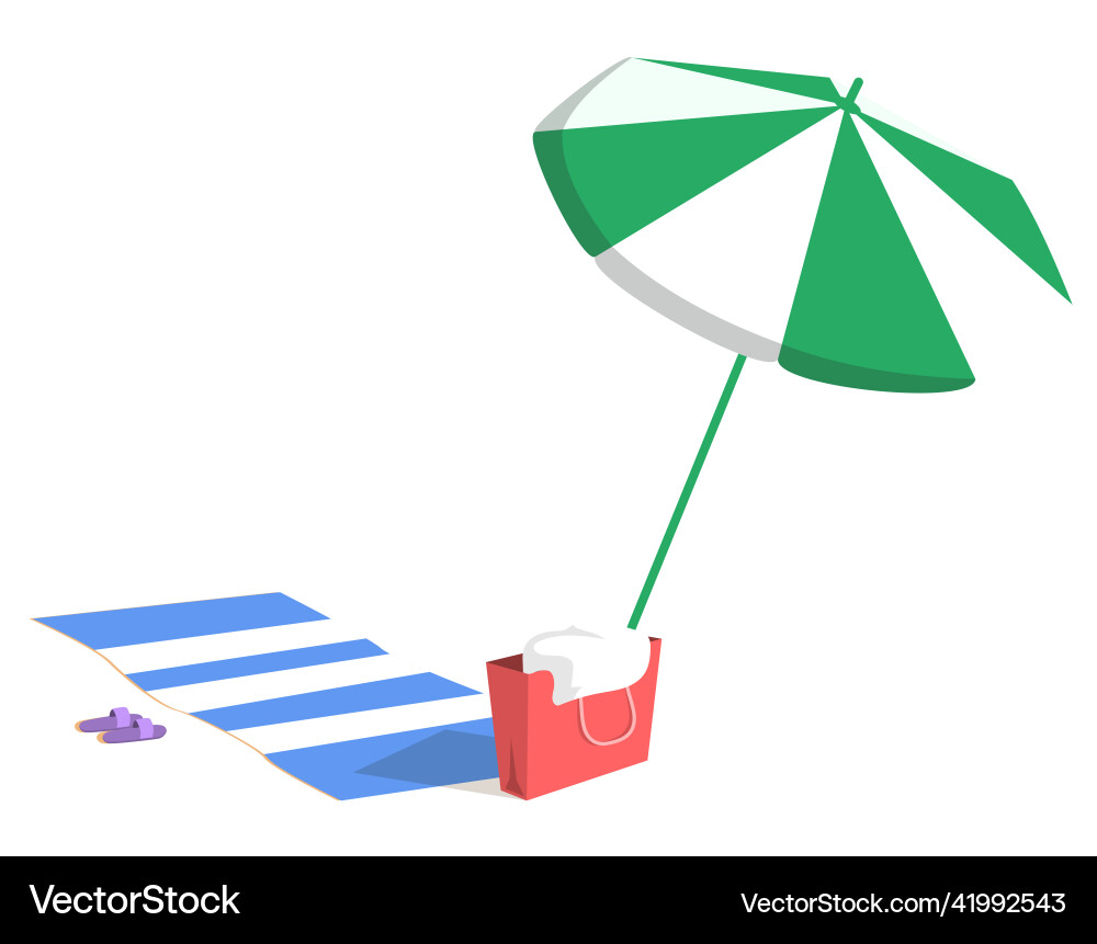 Items for recreation at ocean beach accessories Vector Image