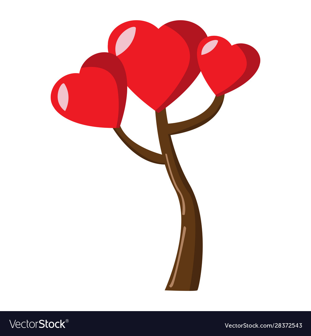 Love tree simple clip art Royalty Free Vector Image