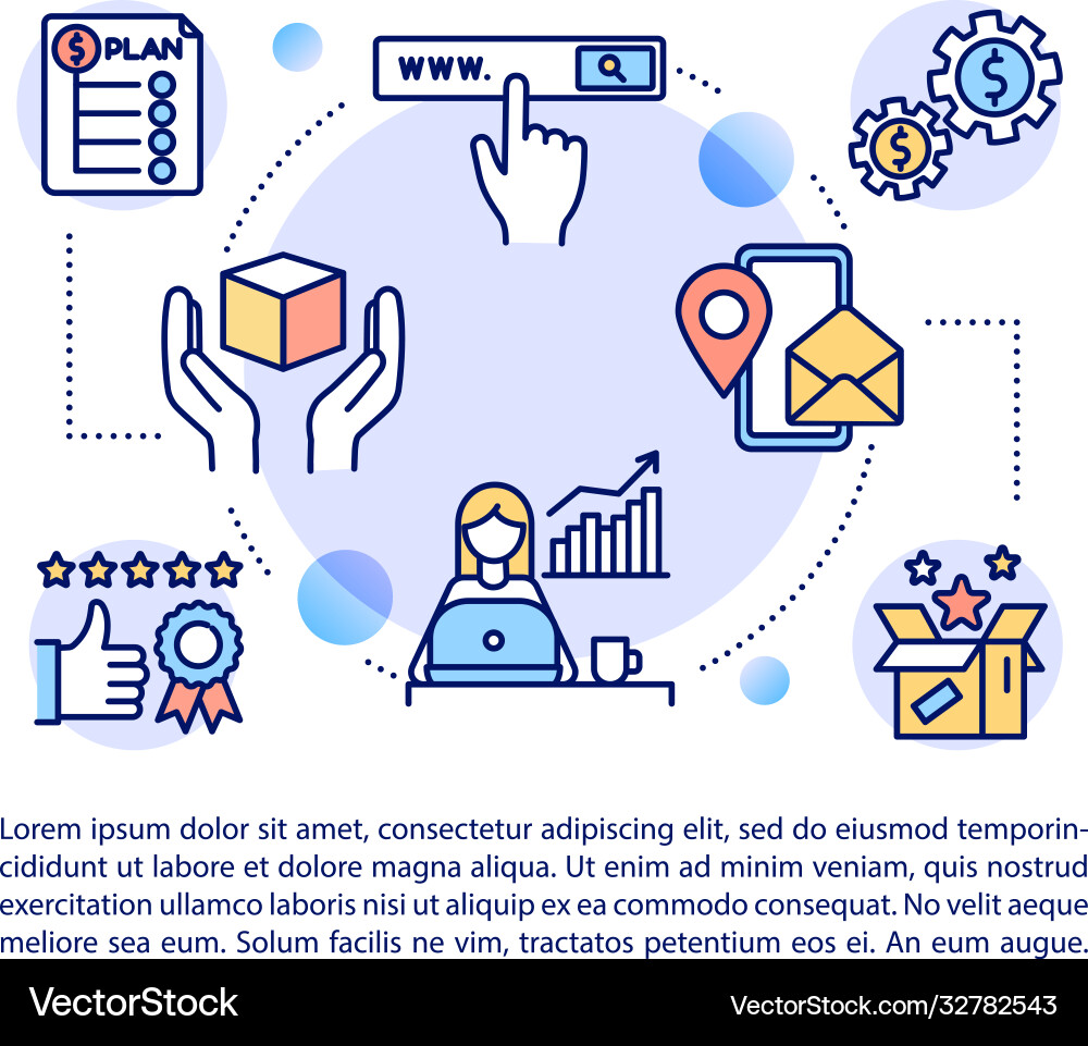 Management consulting service concept icon Vector Image