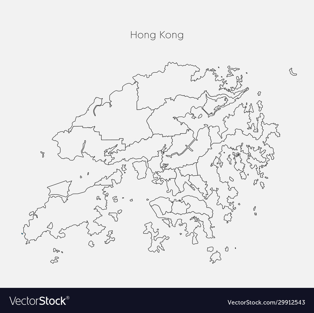 Landkarte hong kong region china template Vektorbild