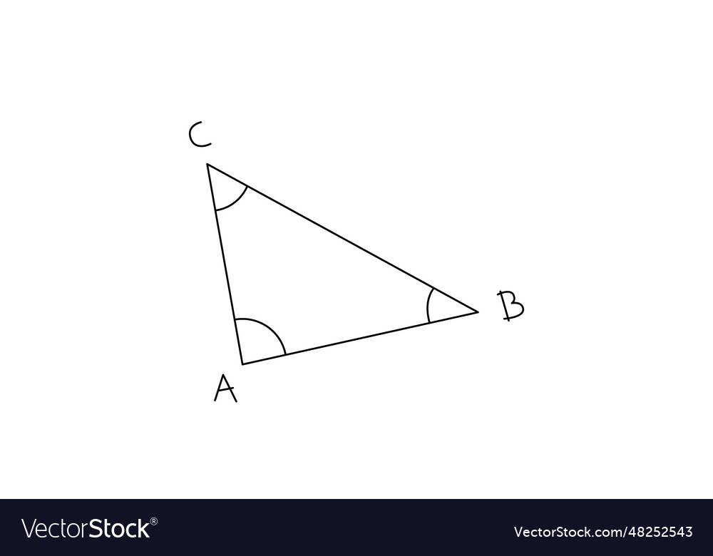 Mathematics Triangle Formula School Supplies One Vector Image