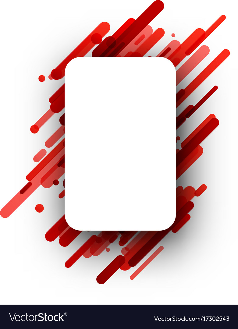 Red rectangular background on white Royalty Free Vector