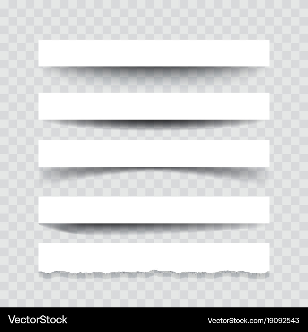 Set dividers isolated on transparent Royalty Free Vector