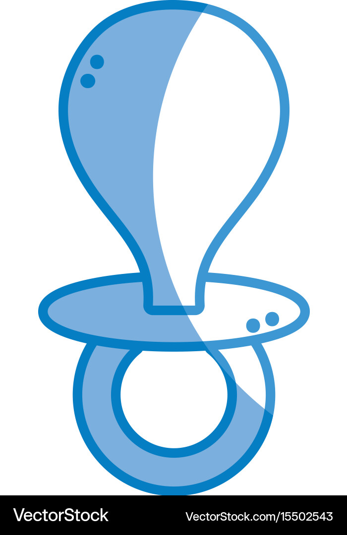 Silhouette baby pacifier element to relax Vector Image