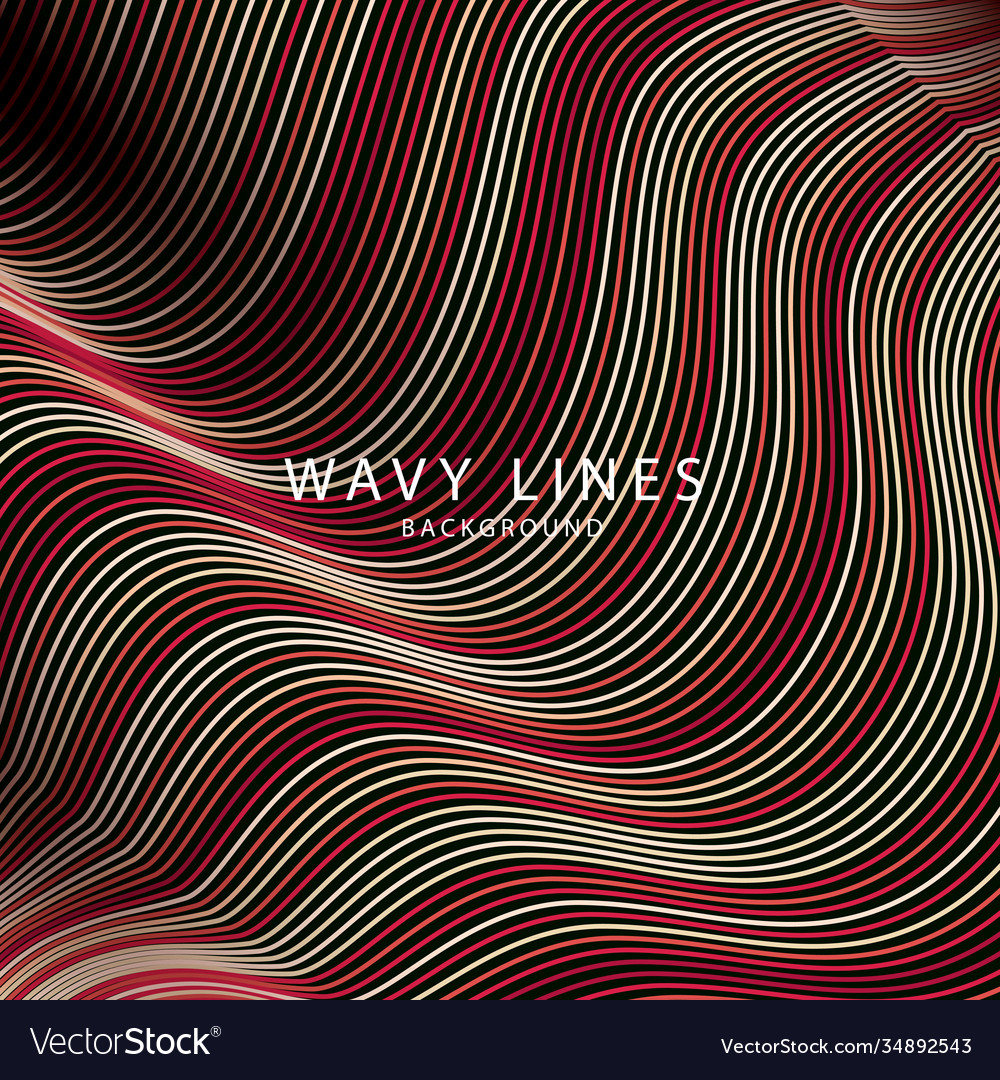 Wave Lines Pattern An Abstract Stripe Background Vector Image