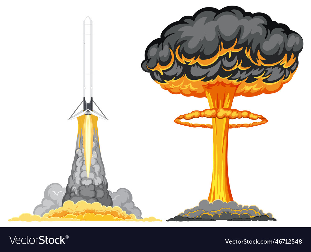 Atomic bomb mushroom cloud Royalty Free Vector Image