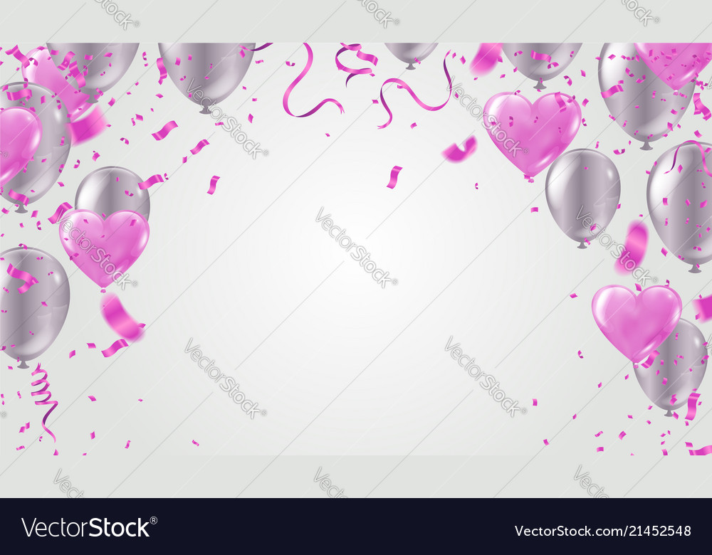 Balloons header background design element Vector Image