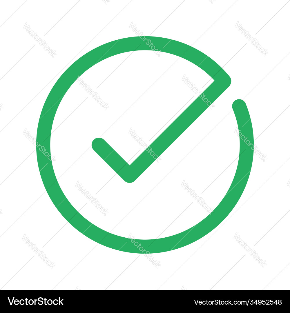 Check mark icon checkmark right symbol tick sign Vector Image