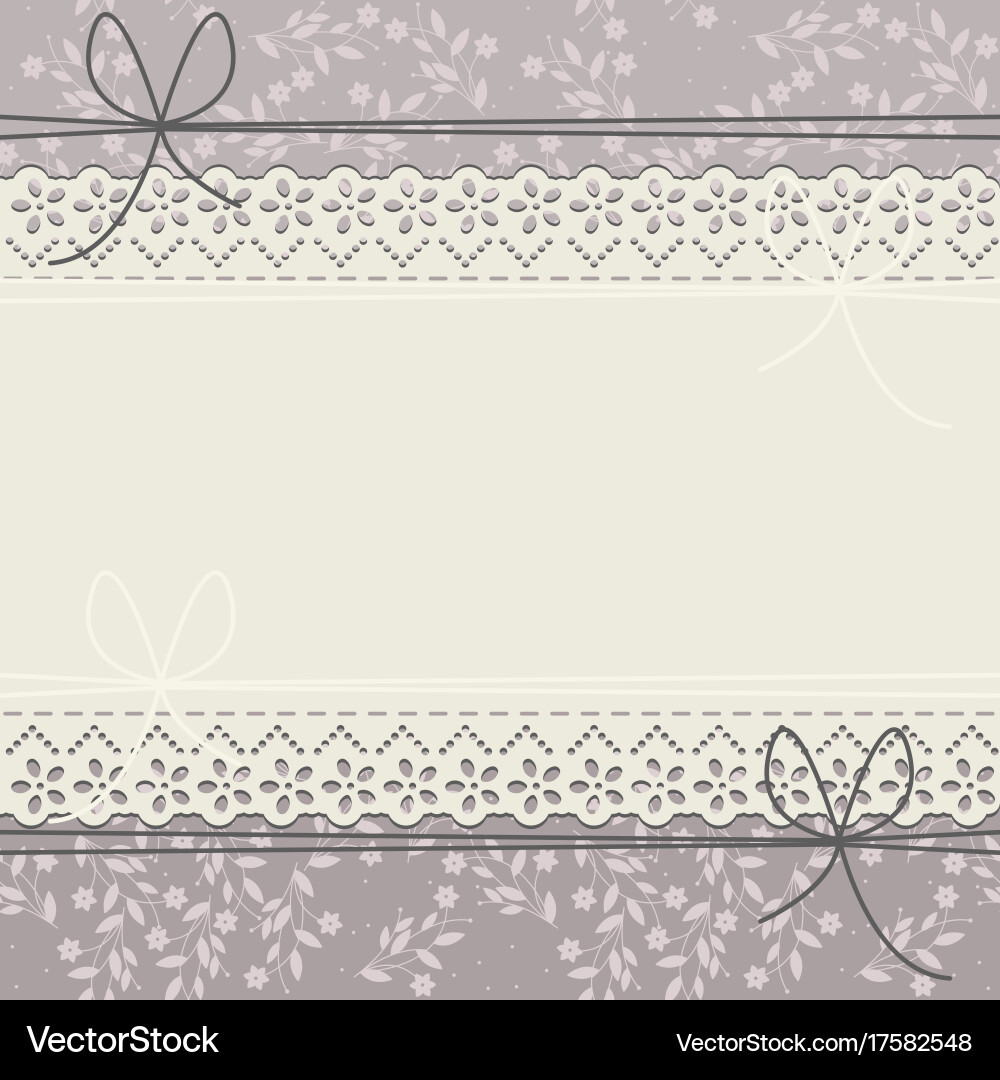 Decorative lace frame with stylish flowers Vector Image