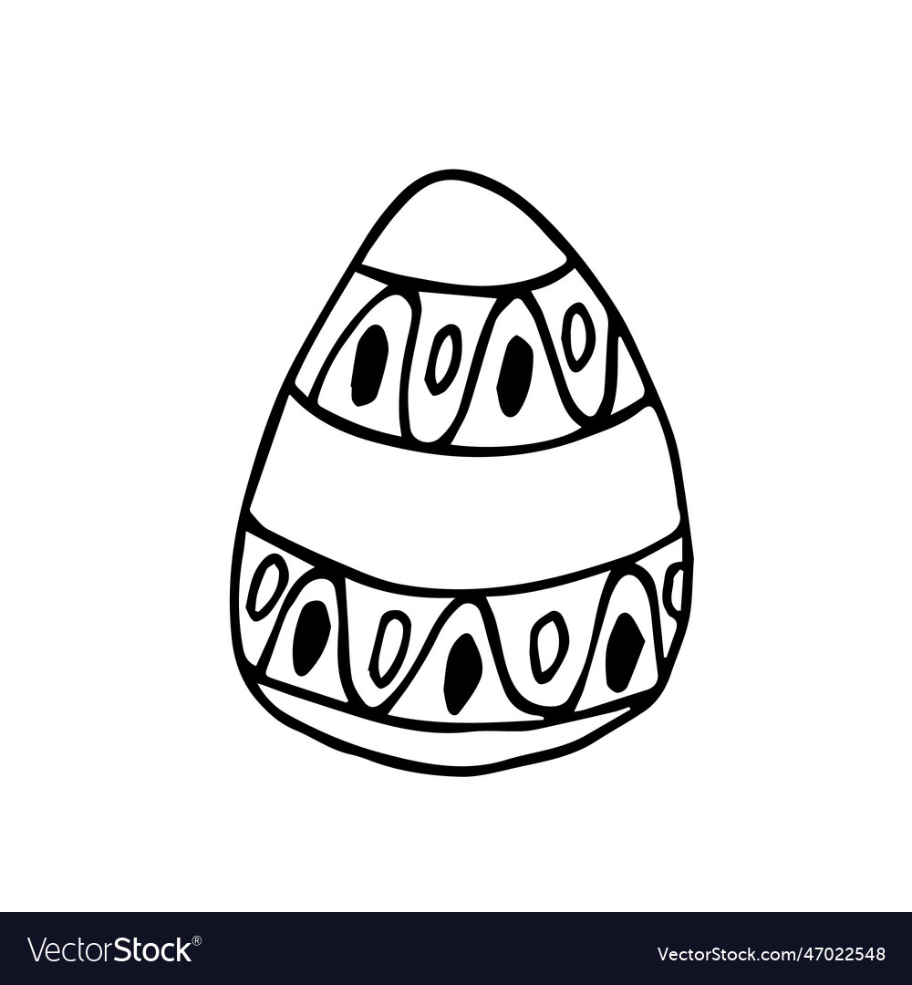 Doodle easter egg Royalty Free Vector Image - VectorStock