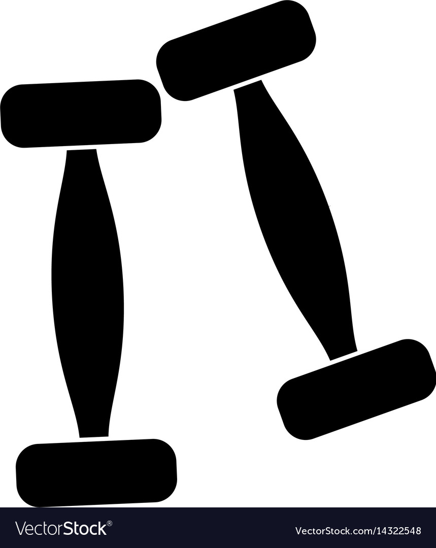 Dumbbells weight gym pictogram Royalty Free Vector Image