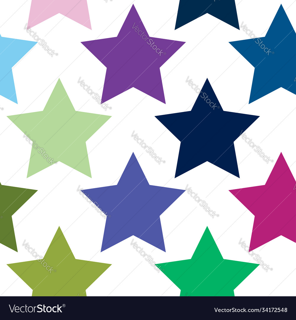 Repeatable star background pattern seamless Vector Image