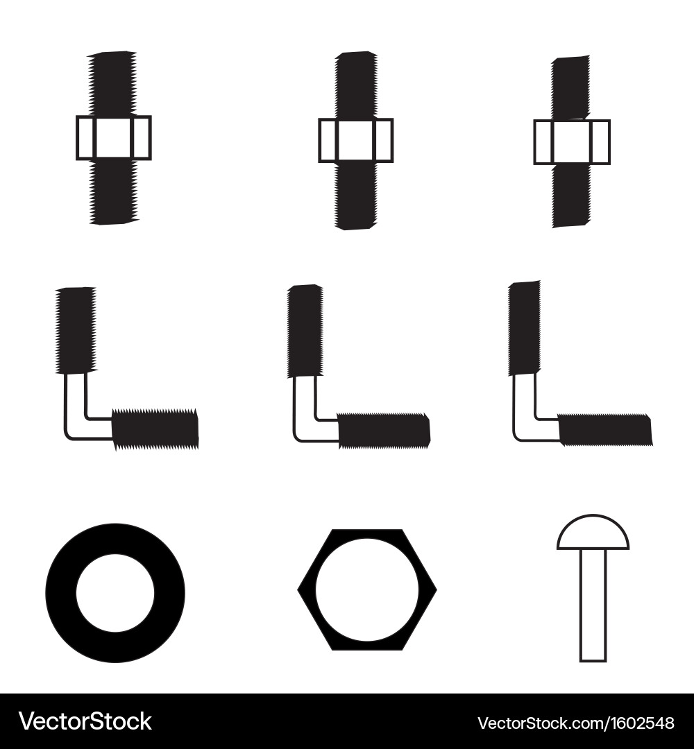 Set of screws icon Royalty Free Vector Image - VectorStock