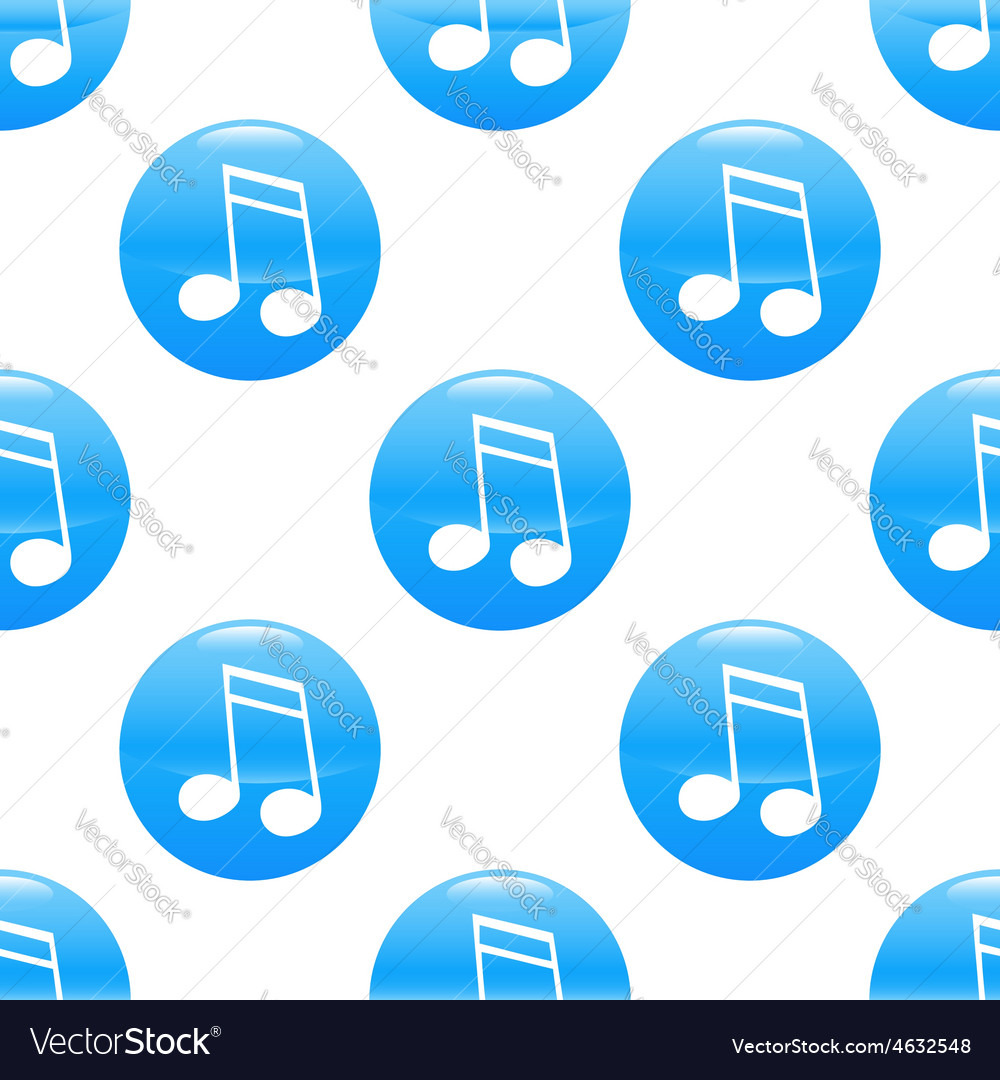 Sixteenth note sign pattern Royalty Free Vector Image