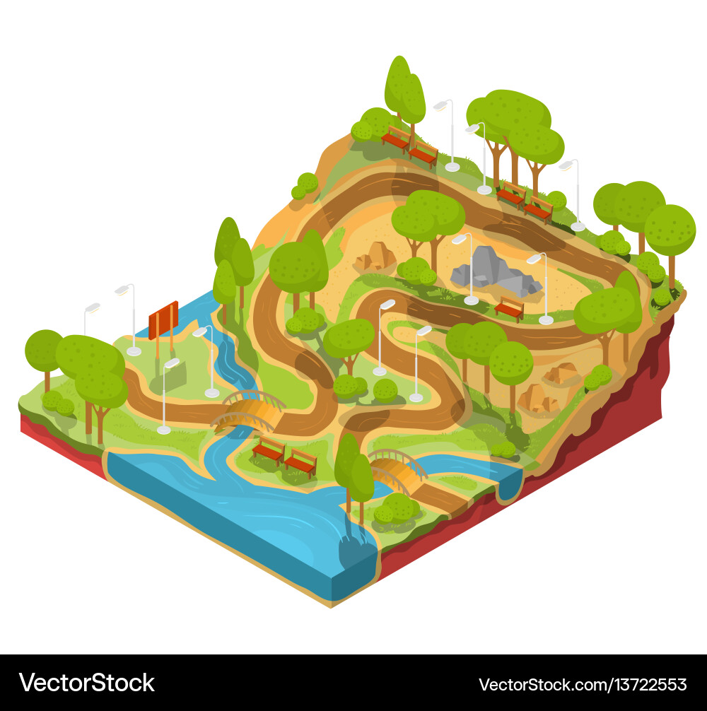 3d isometric of cross section Royalty Free Vector Image