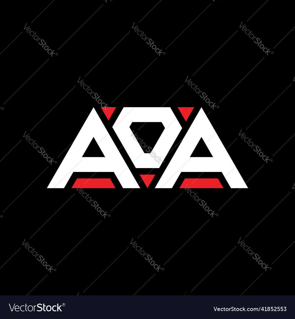 Aoa triangle letter logo design Royalty Free Vector Image